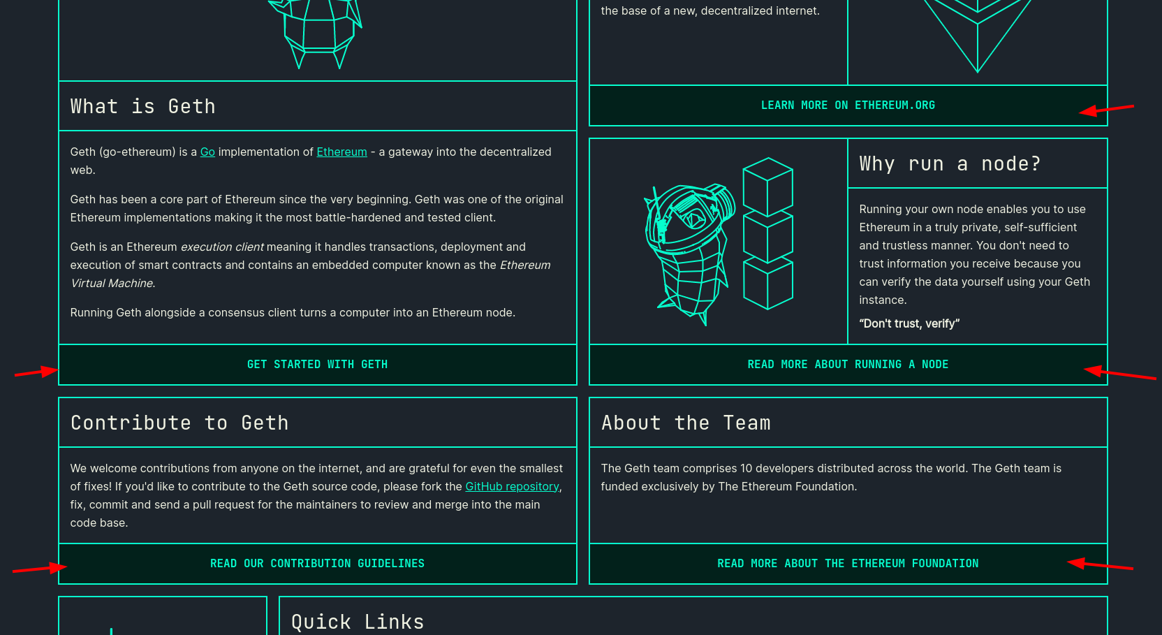 Check dark mode contrast · Issue #112 · ethereum/geth-website · GitHub