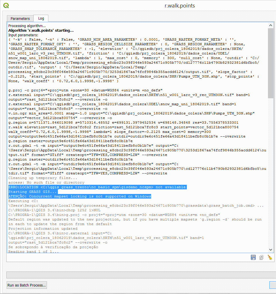 r.walk.points and r.walk.rast tools are looking for files in C: \ qgis ...