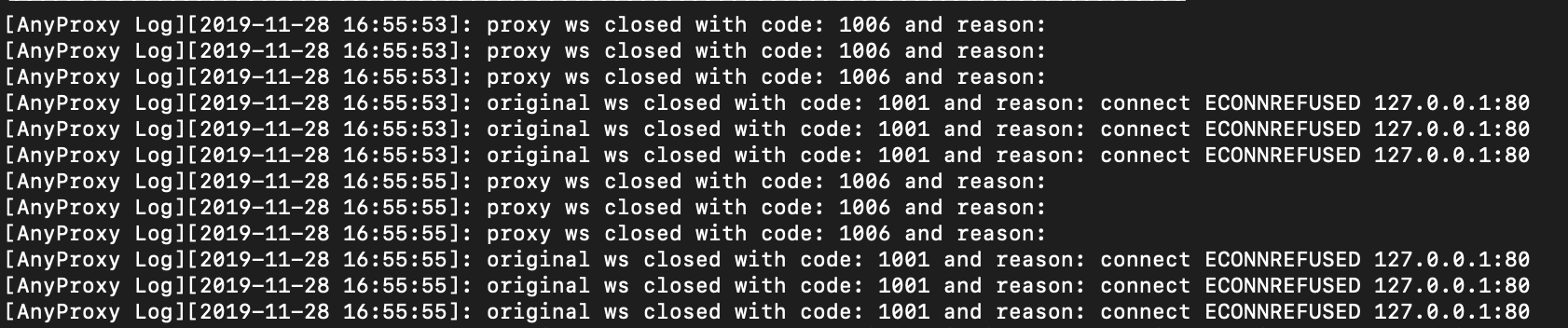 在终端打印日志的时候，可以屏蔽anyproxy本身的运行日志吗？ · Issue #529 · alibaba/anyproxy · GitHub