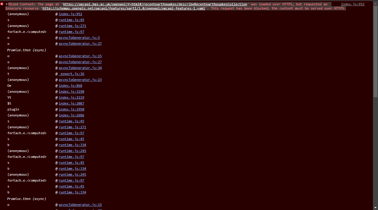 Mixed Content Warnings · Issue #980 · geopython/pygeoapi · GitHub