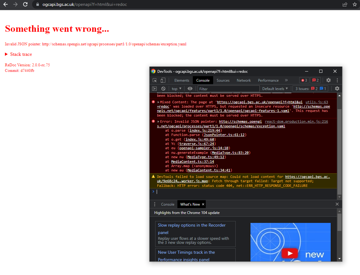 Mixed Content Warnings · Issue #980 · geopython/pygeoapi · GitHub