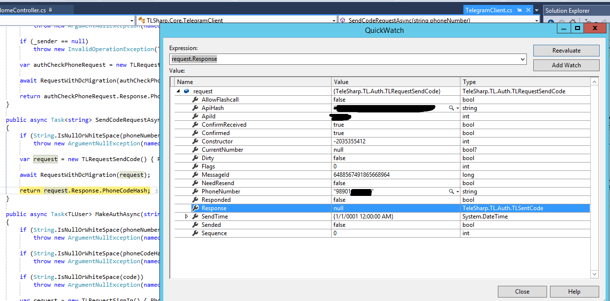 await client.SendCodeRequestAsync Null reference expection · Issue #608 · sochix/TLSharp · GitHub