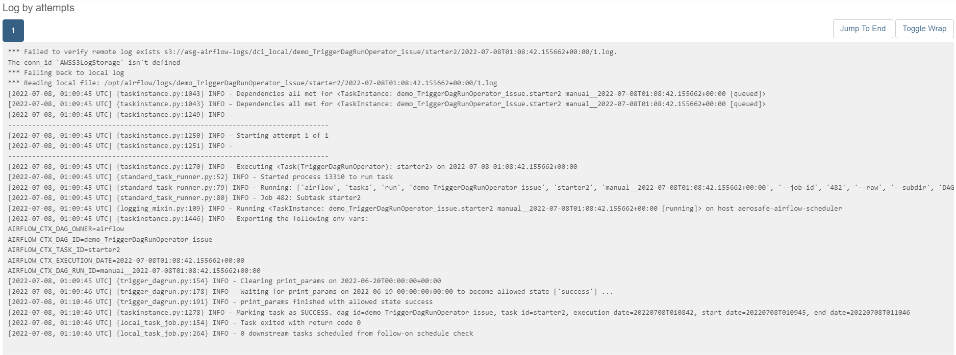 TriggerDagRunOperator does not trigger dag on subsequent run even with reset_dag_run=True ...