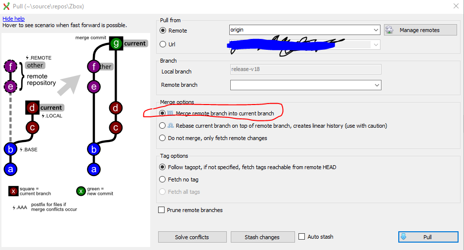 pull dialog not pulling the default pull dialog of git extension · Issue #2325 · github ...