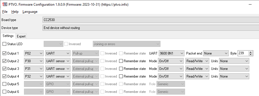 PIN configuration · ptvoinfo zigbee-configurable-firmware · Discussion #239 · GitHub