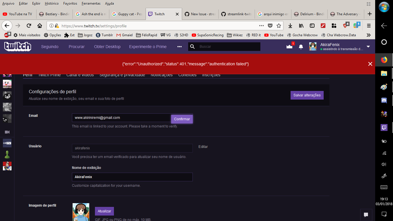 Unauthorized to verify my email? · Issue #525 · streamlink/streamlink-twitch-gui · GitHub