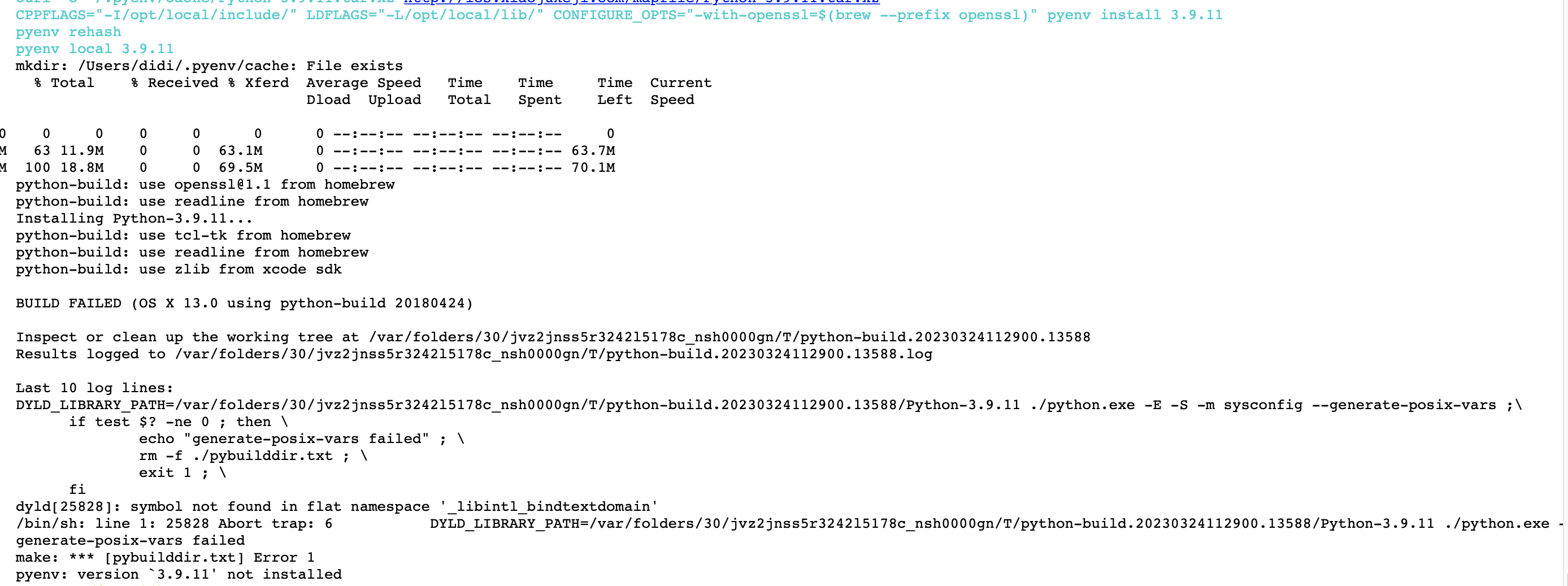 dyld[88714]: symbol not found in flat namespace '_libintl_bindtextdomain' · Issue #2611 · pyenv ...