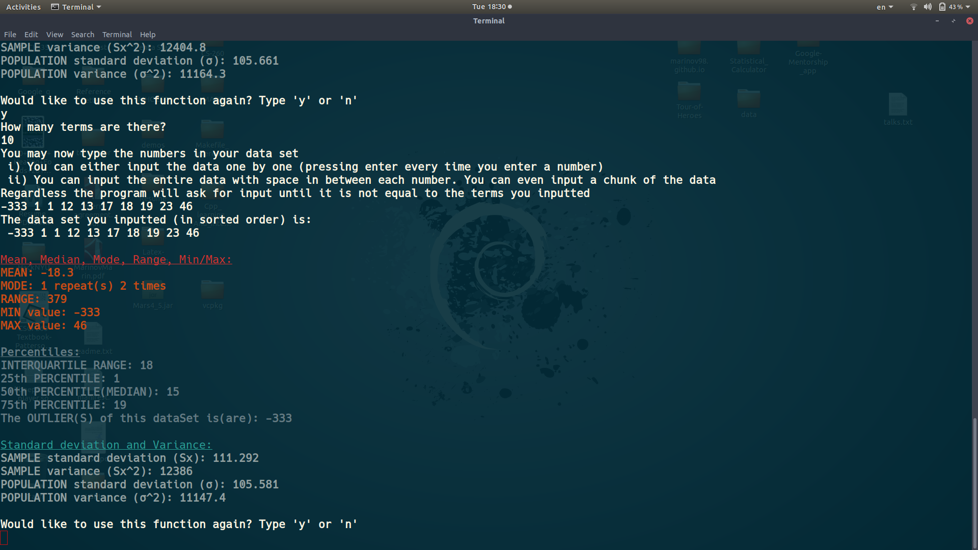 GitHub - marinov98/Statistical_Calculator: A statistics calculator made ...