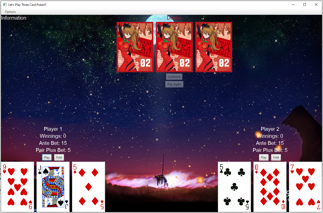 GitHub - mmartinez11/Three-Card-Poker: Single Player Three Card Poker Game