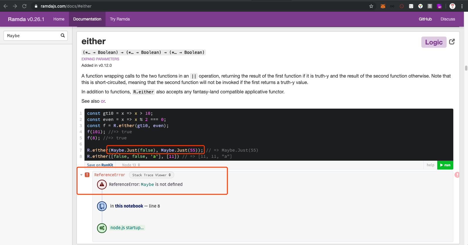 Define Just/Maybe in doc examples · Issue #1610 · ramda/ramda · GitHub