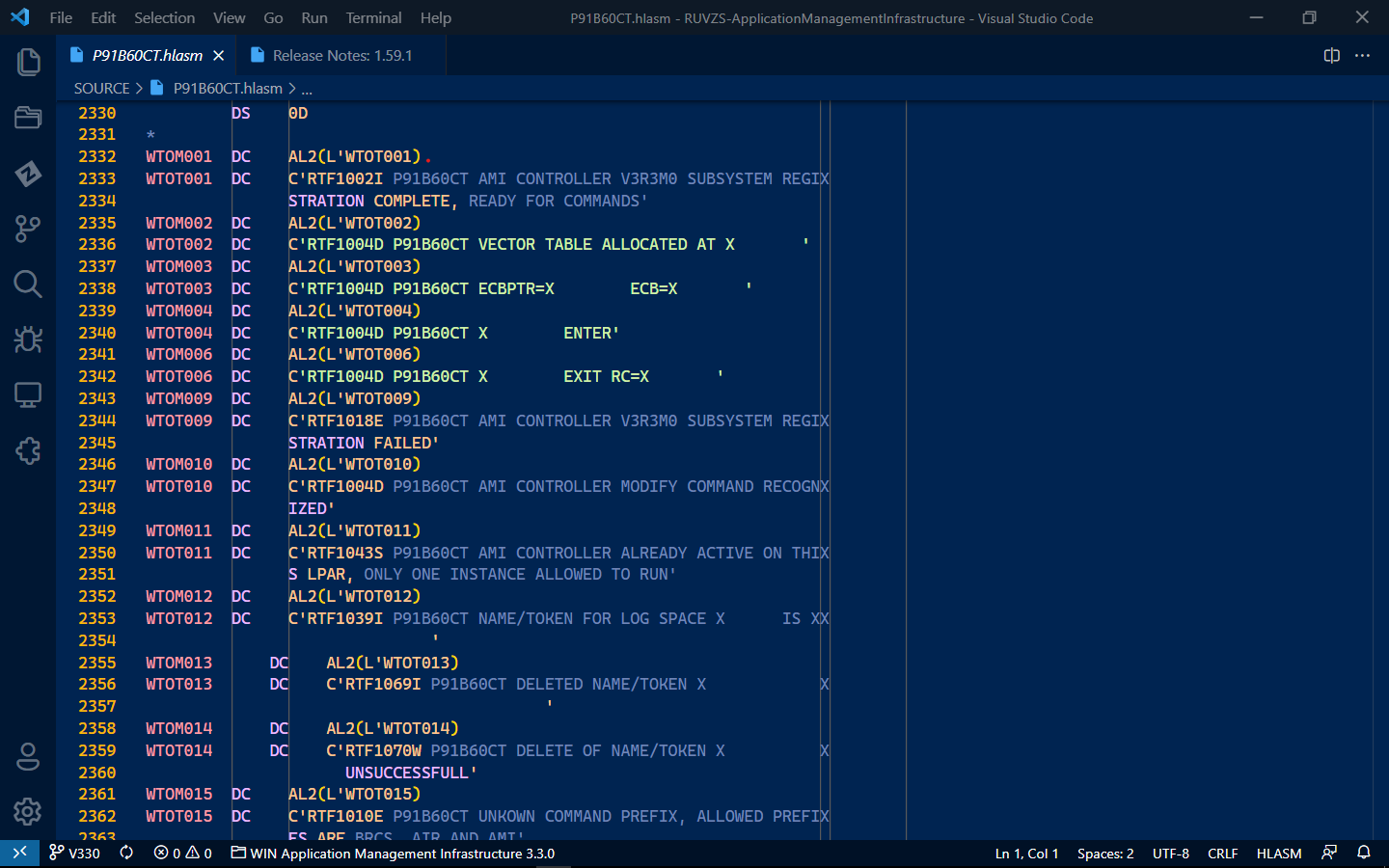 HLASM Syntax highlighting issues · Issue #118 · IBM/zopeneditor-about ...