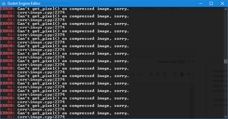 Error spam when using compressed image as custom cursor · Issue #32147 · godotengine/godot · GitHub