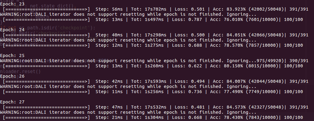 compared the two ways(dali and pytorch dataloader), the training time almost the same??? hope to ...