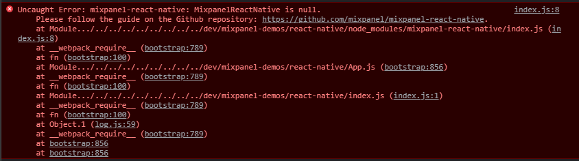 Mixpanel React Native Is Null · Issue 71 · Mixpanelmixpanel React
