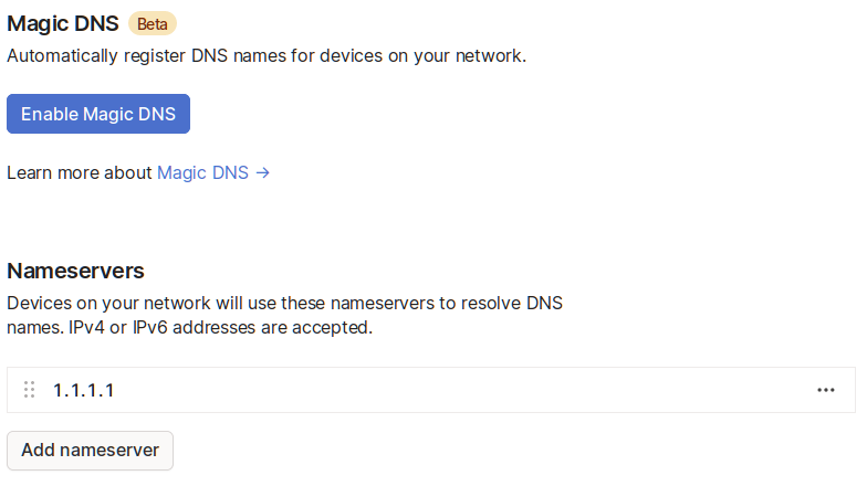 Magic DNS breaks other DNS domain resolution · Issue #1273 · tailscale/tailscale · GitHub