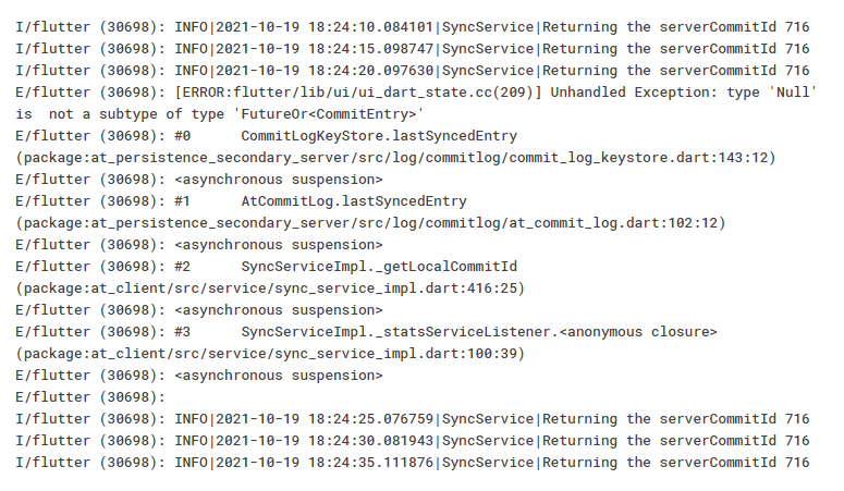 CommitEntry is Null when syncing with the secondary · Issue #353 · atsign-foundation/at_server ...