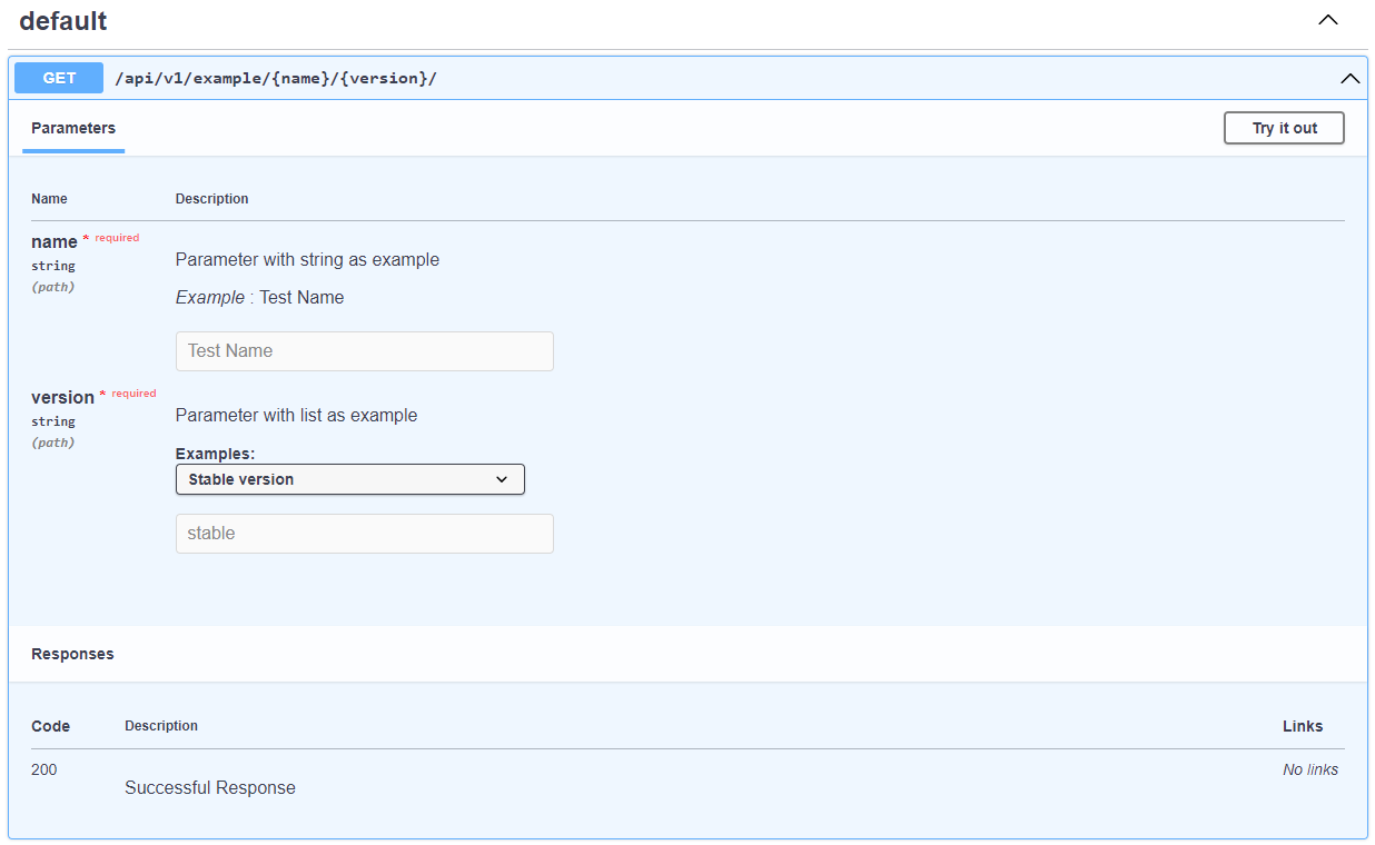 Open Api 310 `examples` From `schema` Of Parameters Not Shown In