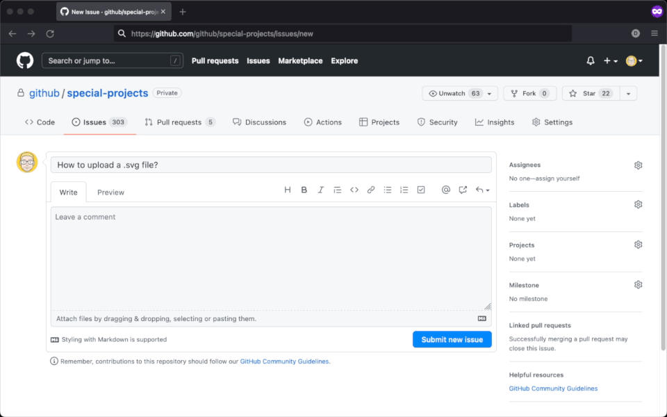 Allow To Upload svg Files To Markdown The GitHub Blog