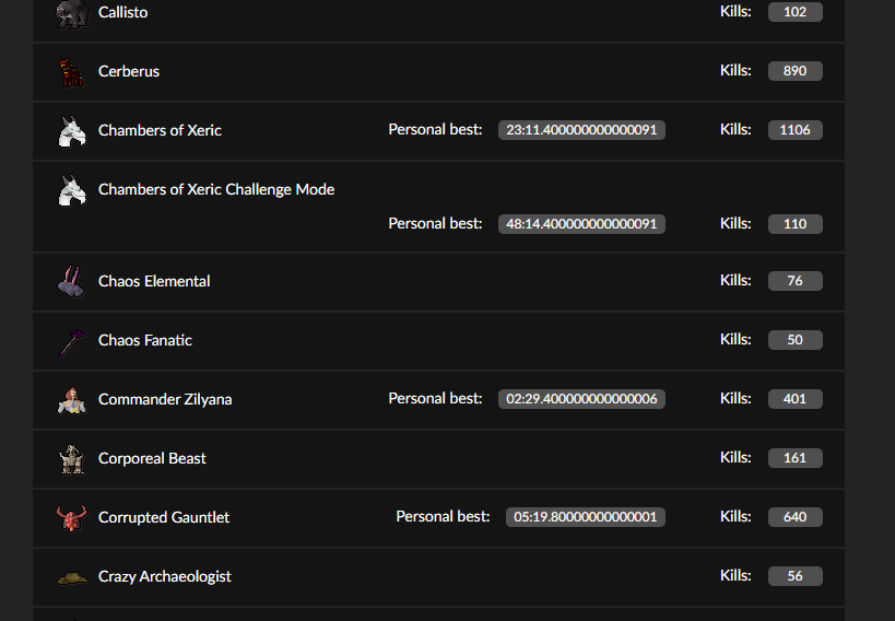 Boss Log Personal bests aren't rounding correctly · Issue #446 · runelite/runelite.net · GitHub