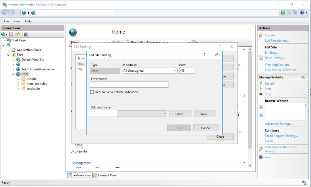 The webinterface doesn't load when hosted with https as it tries to download scripts over http ...