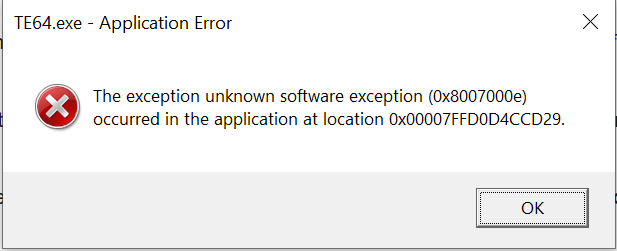 TE64 crash · Issue #652 · tablacus/TablacusExplorer · GitHub