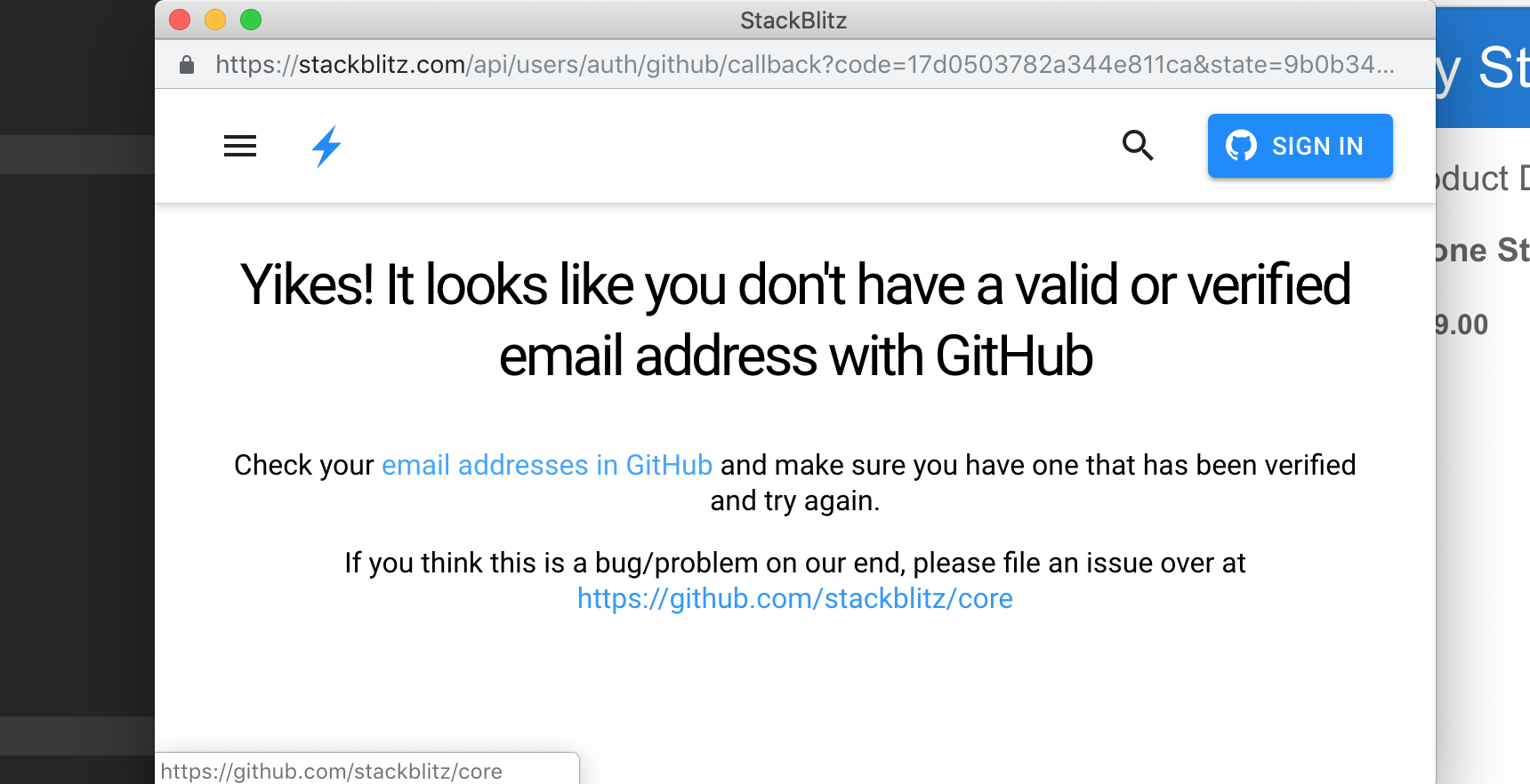 Email Id issue while signup with stackblitz · Issue #766 · stackblitz/core · GitHub