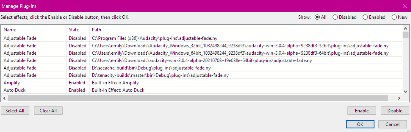 On Windows Github Actions Build All Plugins Are Disabled And Cannot Be Enabled · Issue 271 