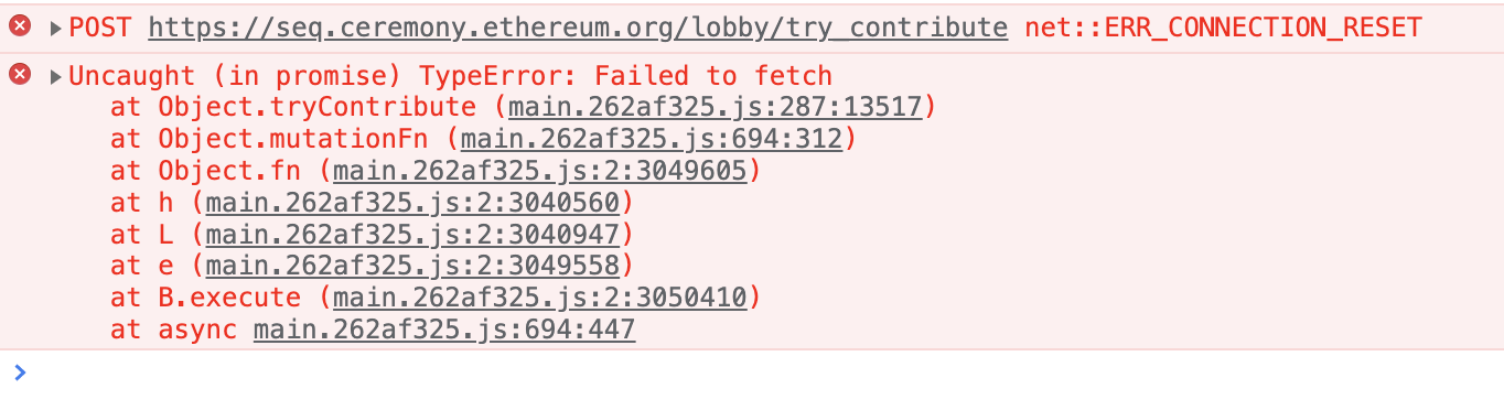 What is this error: net::ERR_CONNECTION_RESET · Issue #155 · zkparty/trusted-setup-frontend · GitHub