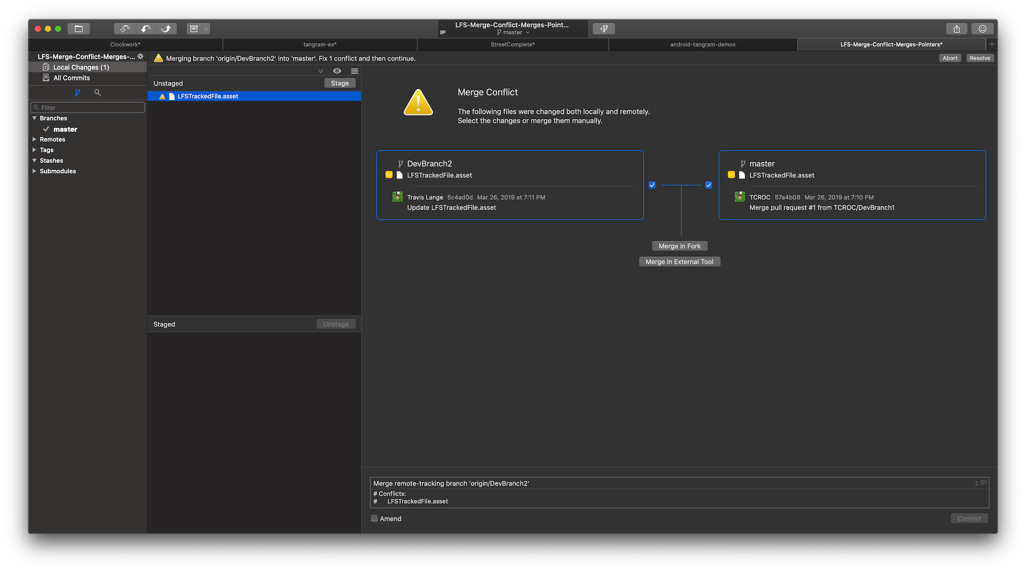 Merge LFS tracked files is not supported and results in corrupted LFS files · Issue #1031 · fork ...