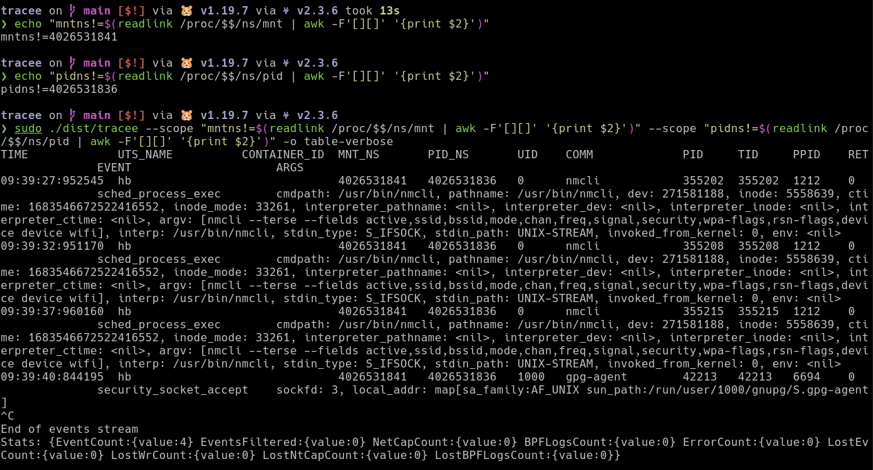 Not Equal Mntns And Pidns Are Not Respected · Issue 3327 · Aquasecurity Tracee · Github