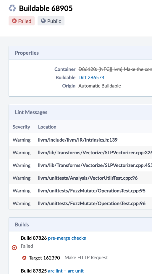 "Green" build on the revision, but marked failed when you click on it? · Issue #230 · google ...