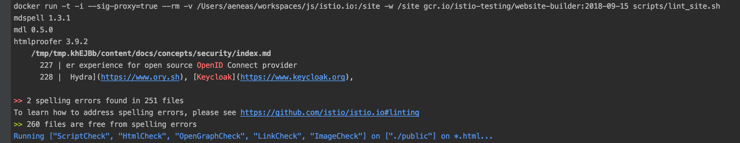 Linter Output Removes Color Encoding · Issue 2747 · Istio · Github