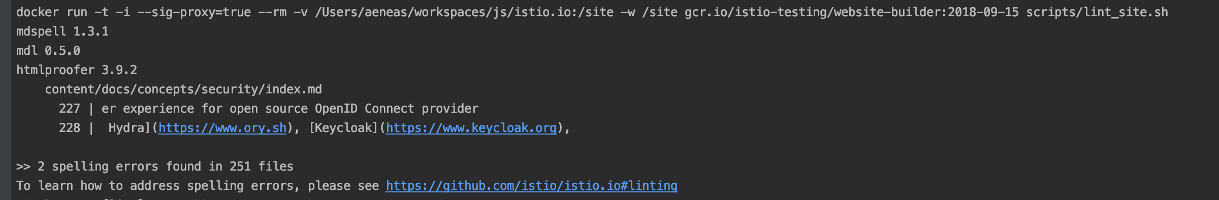 Linter Output Removes Color Encoding · Issue 2747 · Istio · Github