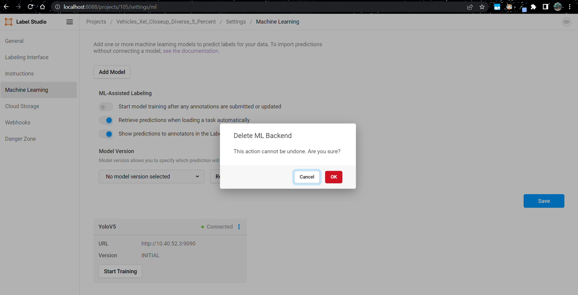 Webhook not deleted when ML backend deleted · Issue #268 · HumanSignal/label-studio-ml-backend ...