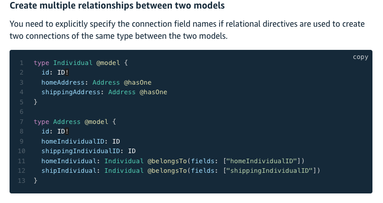 GRAPHQL 1 to 1 relation @hasOne and @belongsTo are not related to each other. · Issue #1184 ...