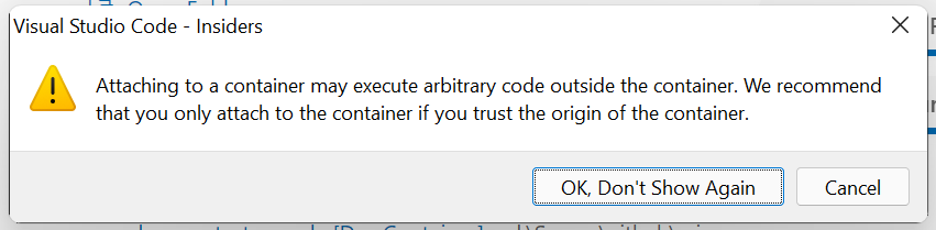 Security related dialogs · Issue #5131 · microsoft/vscode-remote-release · GitHub