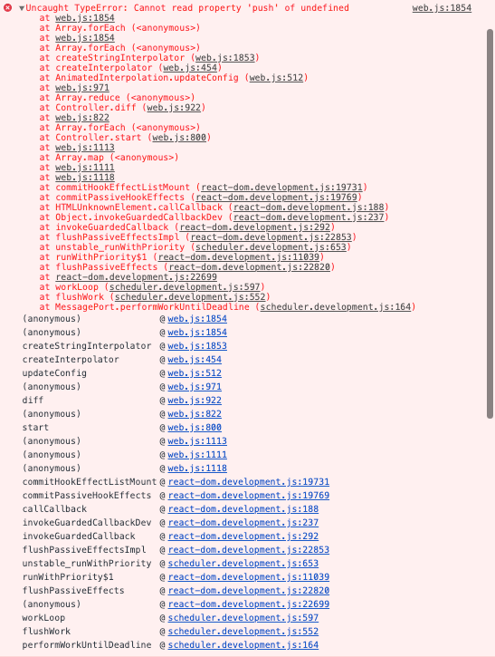 Animation crashes when using keywords for colors · Issue #958 · pmndrs/react-spring · GitHub
