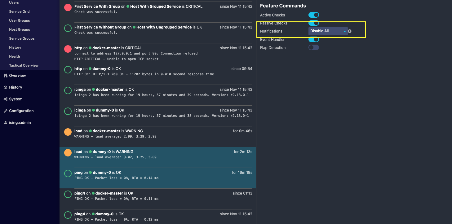Default value of mixed type feature commands must be "Leave Unchanged" · Issue #447 · Icinga ...