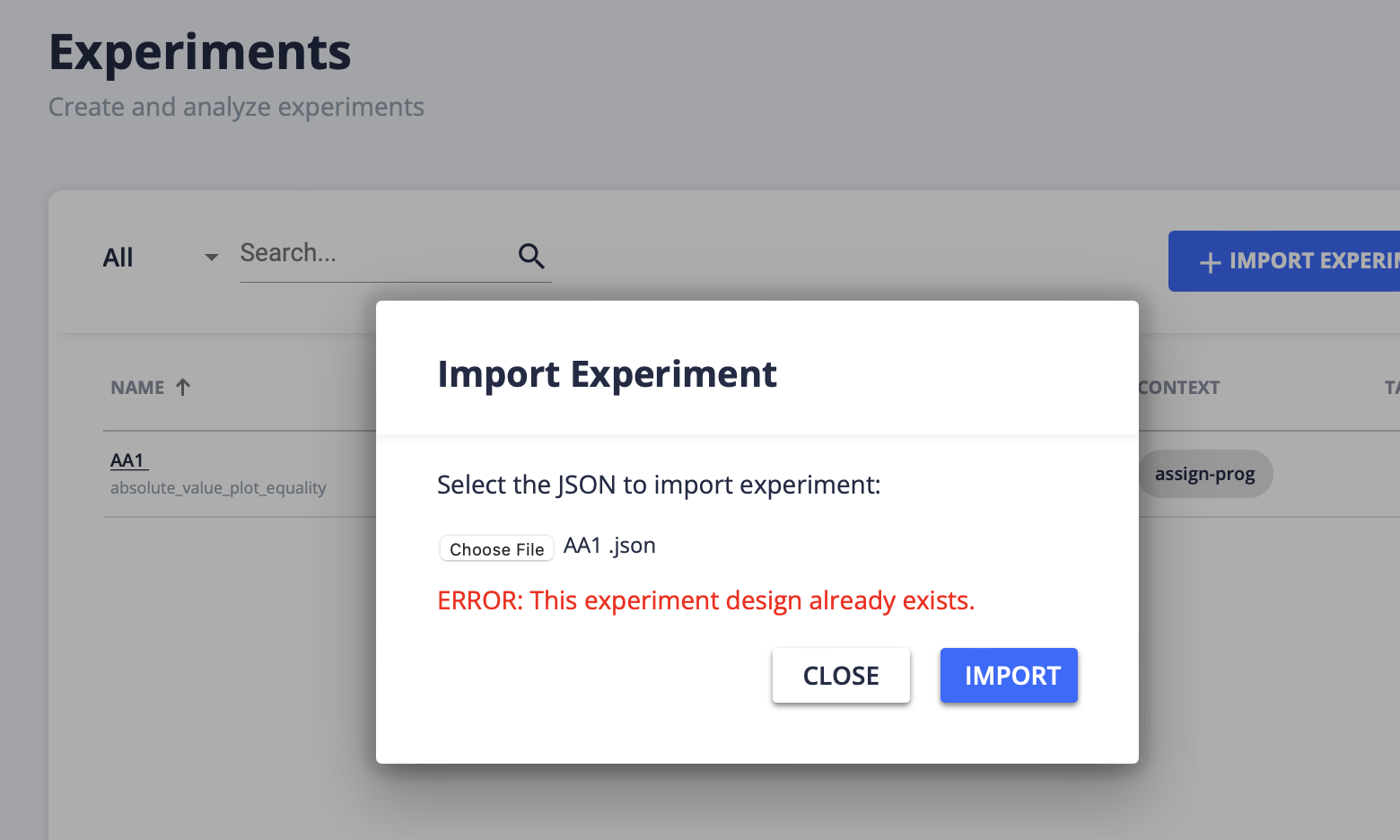 Managing import of duplicate experiments · Issue #314 · CarnegieLearningWeb/UpGrade · GitHub