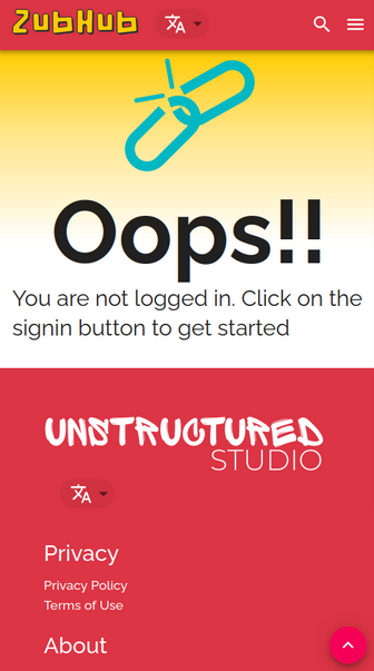 Add Login or Sign Up button when user clicks share a project/create project when not logged in ...