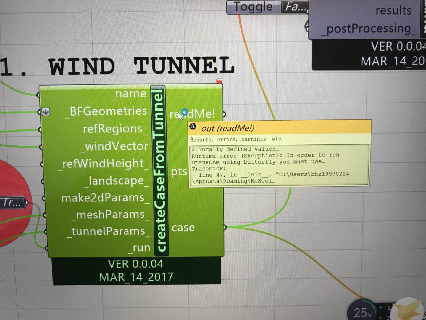 Can not run wind tunnel · Issue #294 · ladybug-tools/butterfly · GitHub