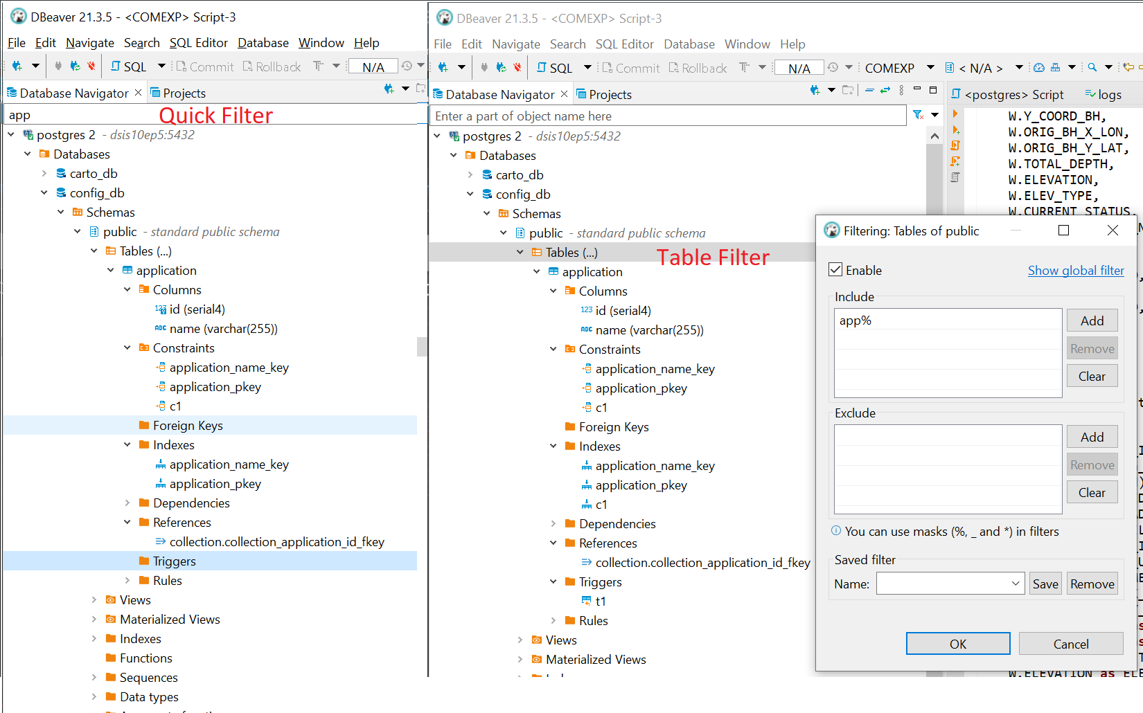 Filtro não considerando triggers/producedures · Issue #15625 · dbeaver/dbeaver · GitHub