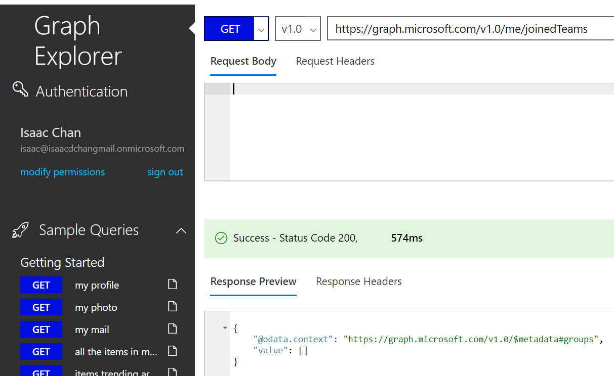 Can't find teams or group using GRAPH · Issue #622 · MicrosoftDocs/msteams-docs · GitHub