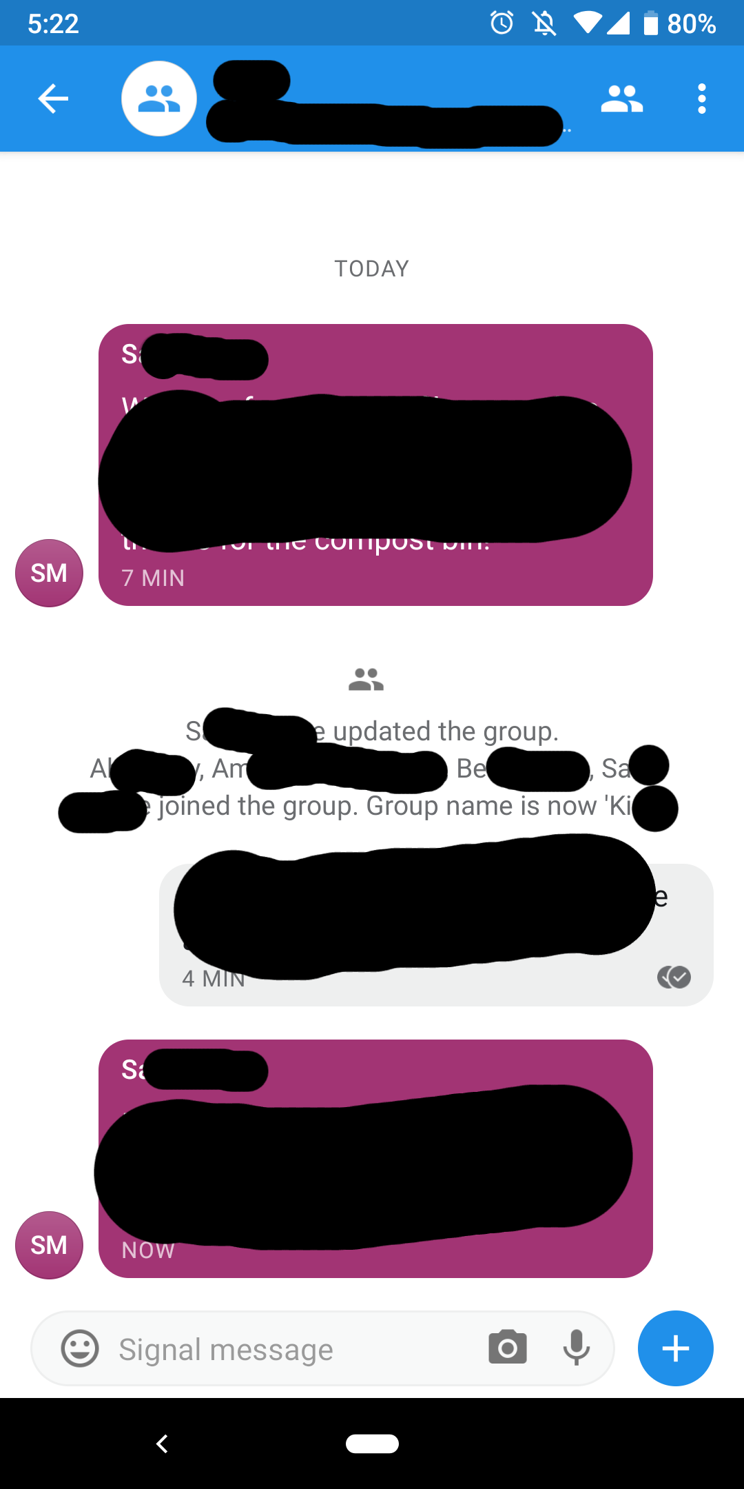 dropped message in group · Issue #8196 · signalapp/Signal-Android · GitHub
