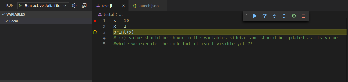 Slow Debugger And Lack Of Variable Tracing · Issue 1108 · Julia Vscodejulia Vscode · Github