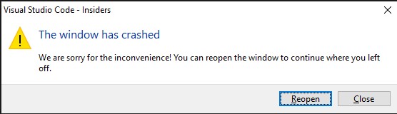 Copy Paste - Window Crash · Issue #72043 · microsoft/vscode · GitHub