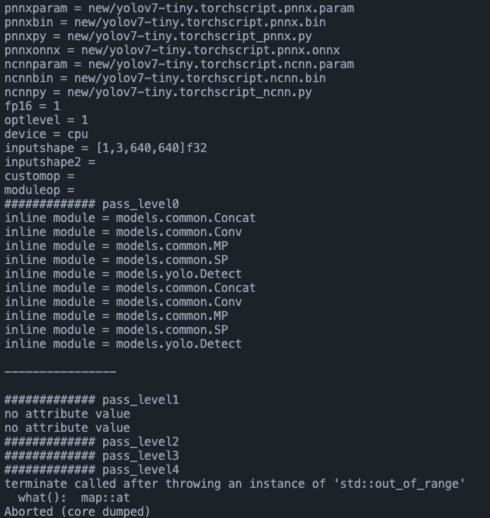 Yolov5 V7设置optlevel 0 报called After Throwing An Instance Of Std Out Of Range 咋解决啊 · Issue 75