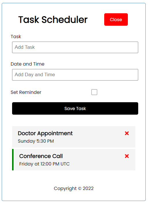 GitHub - arogyamagar/task-scheduler: Simple web app made with react.js ...