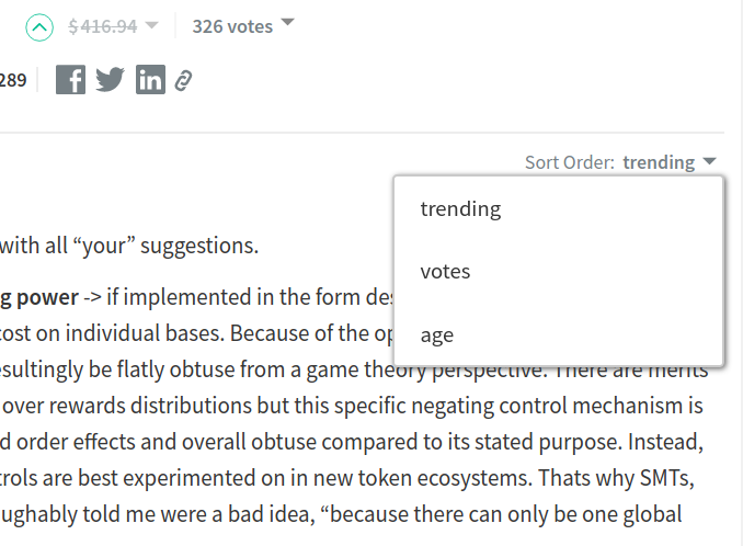 Comment sorting changes don't apply until refresh · Issue #2264 · steemit/condenser · GitHub