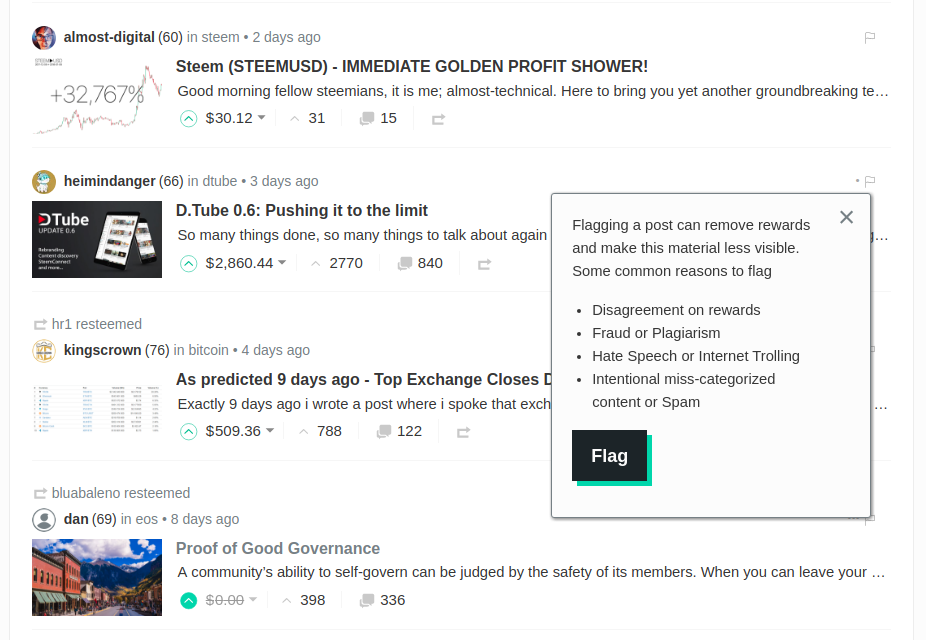 Change flag to downvote · Issue #2258 · steemit/condenser · GitHub